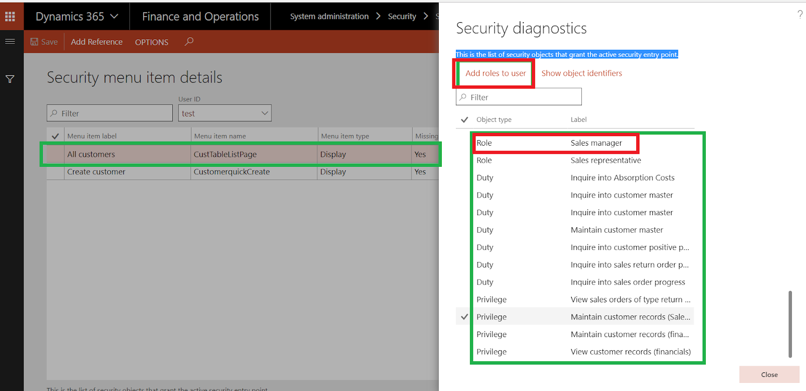 how to use security diagnostics for task recording in dynamics 365?