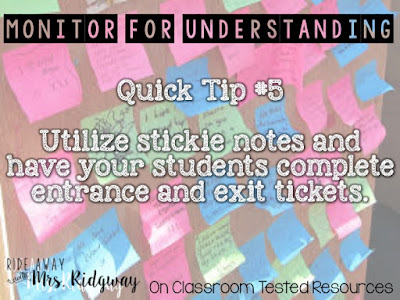 How To Monitor What Your Students Understand... | Classroom Tested ...