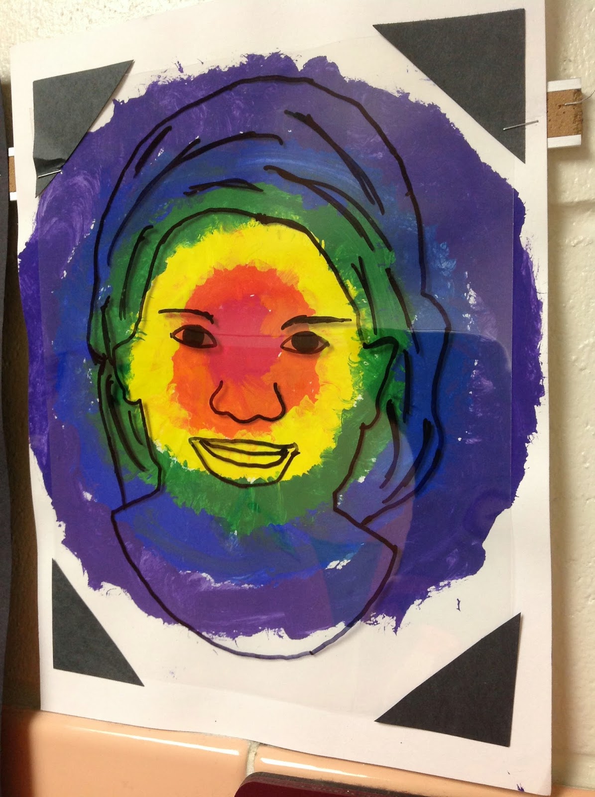 The Artsy Fartsy Art Room: Abstract Transparency Portraits with 6th Grade