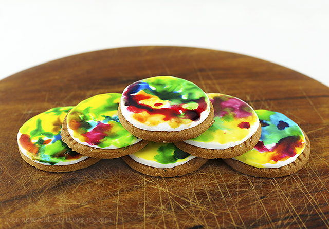 Colorful paint cookies - Journey into Creativity