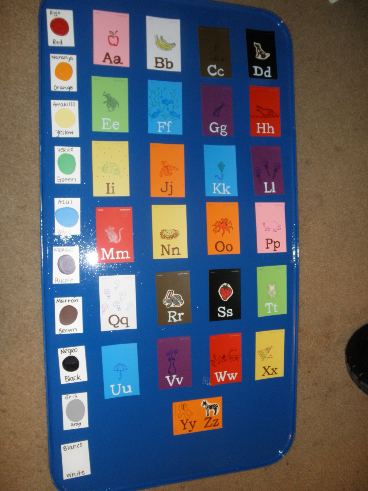 Man Oh Mann's: DIY Magnetic Alphabet board (courtesy of Pinterest)