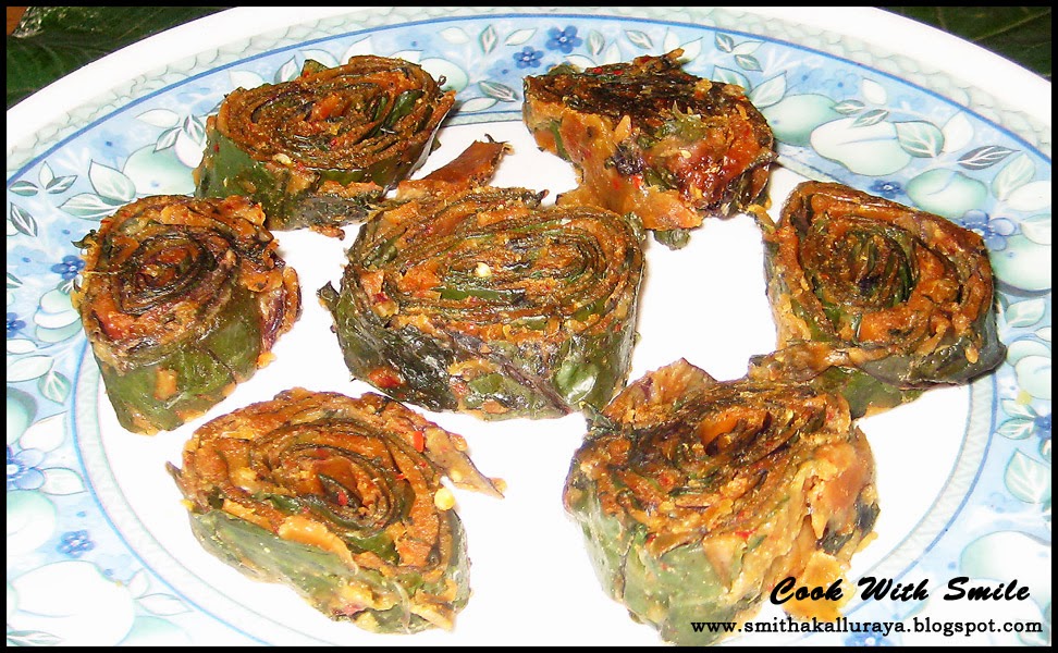 PATHRODE / PATRA / COLACASSIA LEAF ROLLS | Cook With Smile