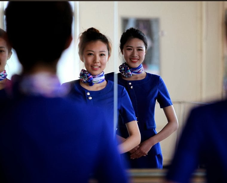 The Uniform Girls: [PIC] Chinese Air Hostess Blue uniforms - 1