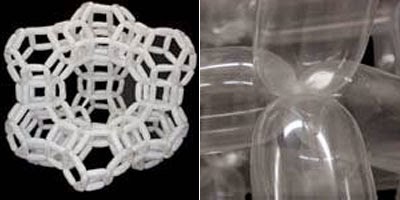 Balloons Booth: DNA helix made out of balloons