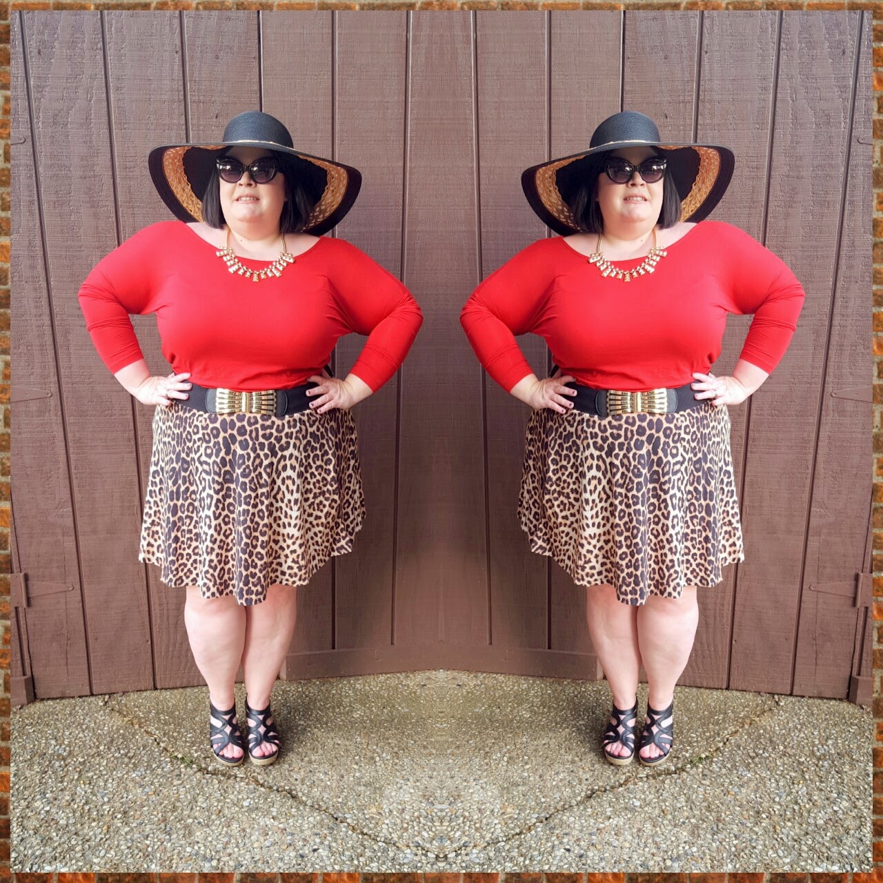 Thestylesupreme Plus Size Ootd Red Leopard