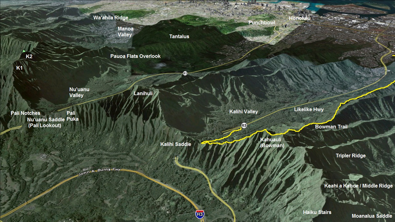 DGC's Hawaii Hiking Tales: 7-15-2011: Kahuauli (Bowman) to Kalihi Saddle