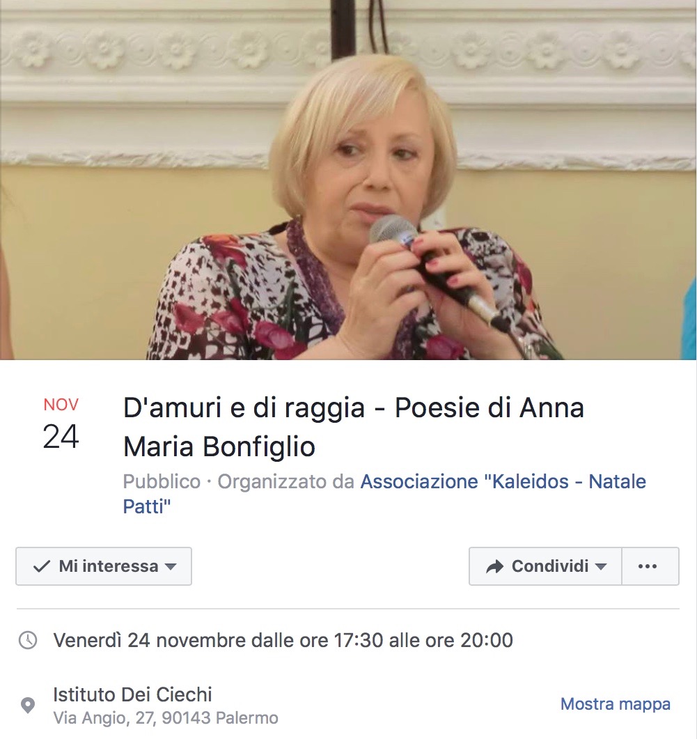 archivio e pensamenti: CON ANNA MARIA BONFIGLIO IL 24 NOVEMBRE ...