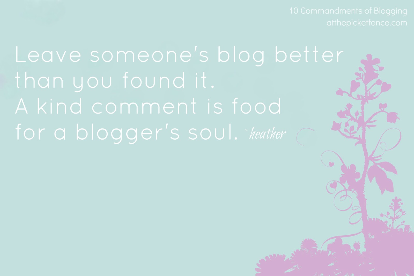 Ten Commandments for every blogger…