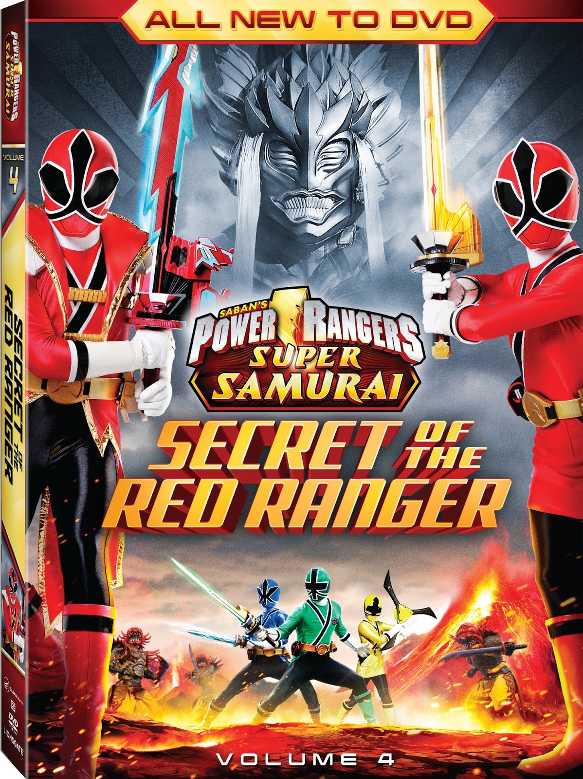 Henshin Grid: Lauren the female Red Ranger on cover of Super Samurai DVD