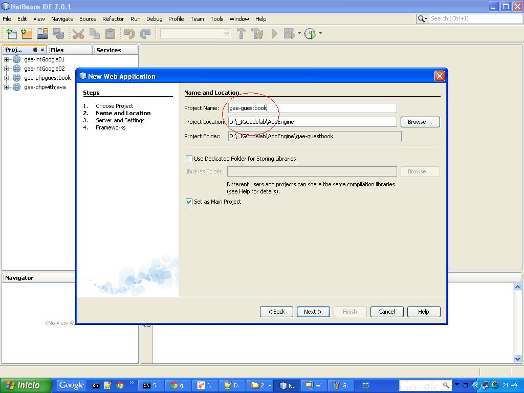 Integracion Google: Working GAE-Java projects on Netbeans IDE