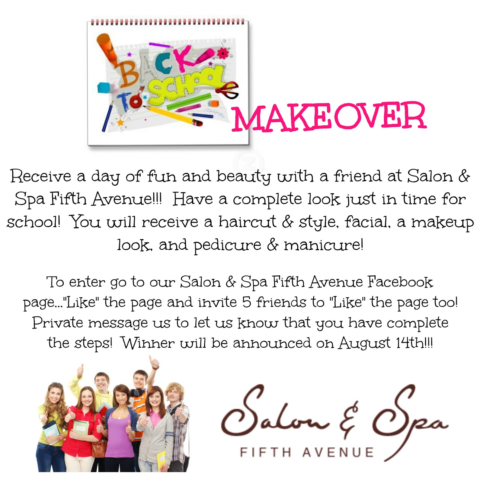 Salon & Spa Fifth Avenue: Back-to-School Salon & Spa Makeover Giveaway