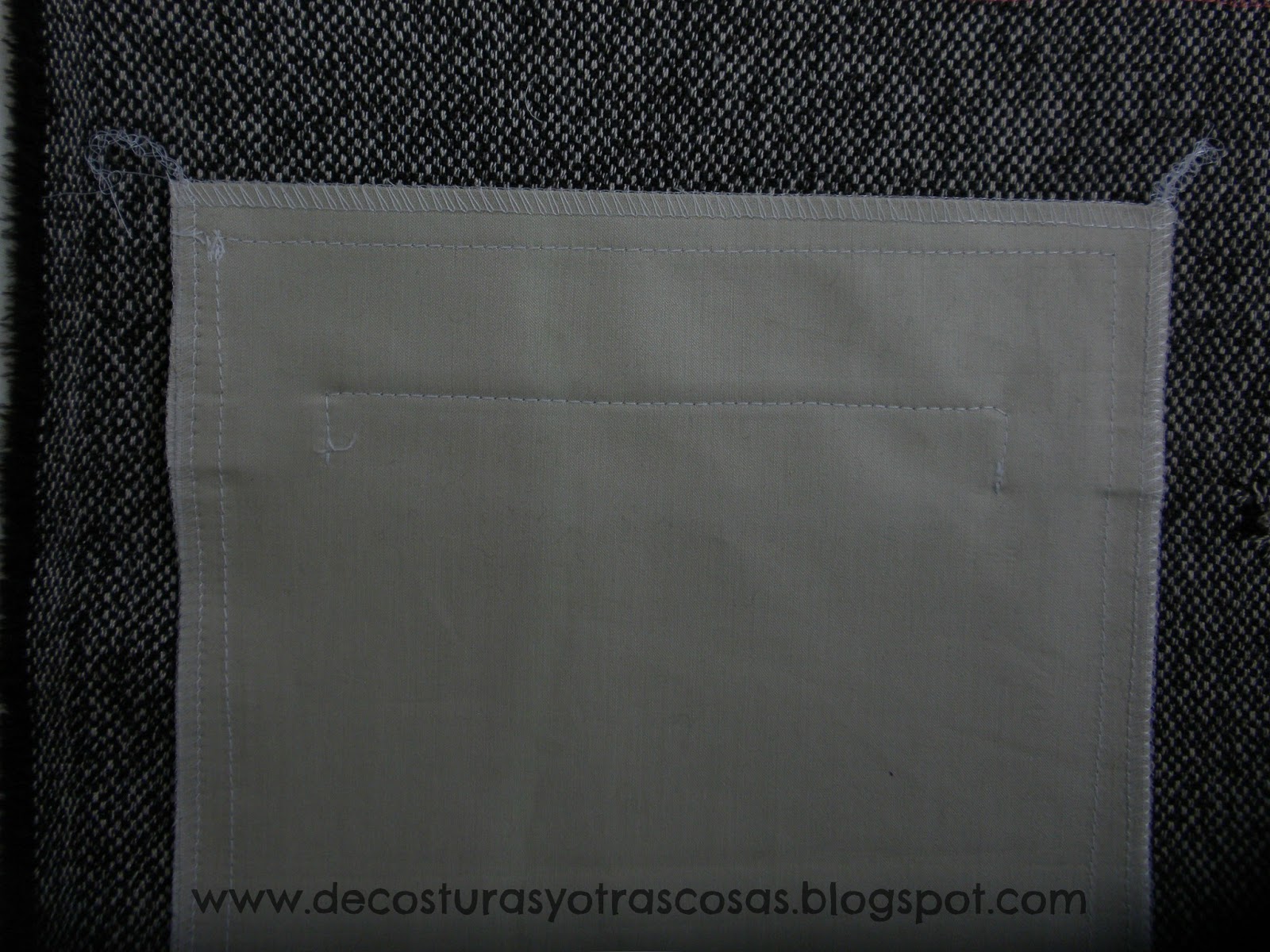 De costuras y otras cosas: BOLSILLO SENCILLO CON VISTA SIMPLE