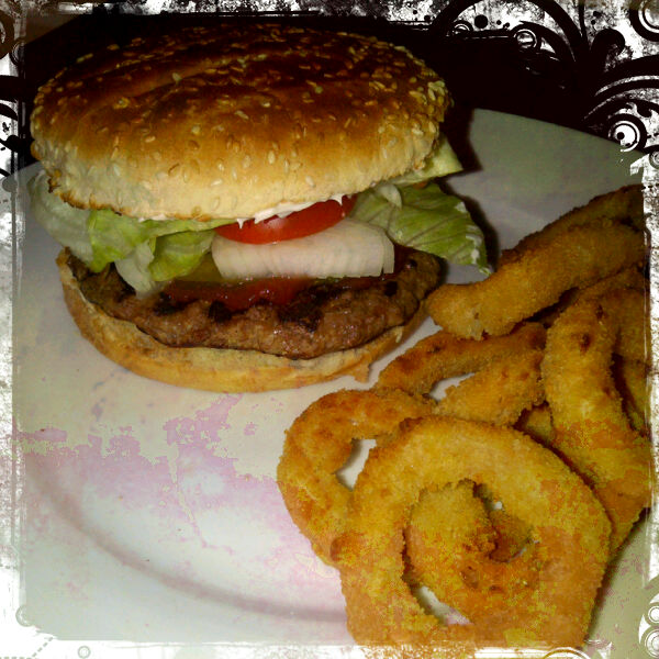 Potless: Home-Made Whopper with Onion Rings