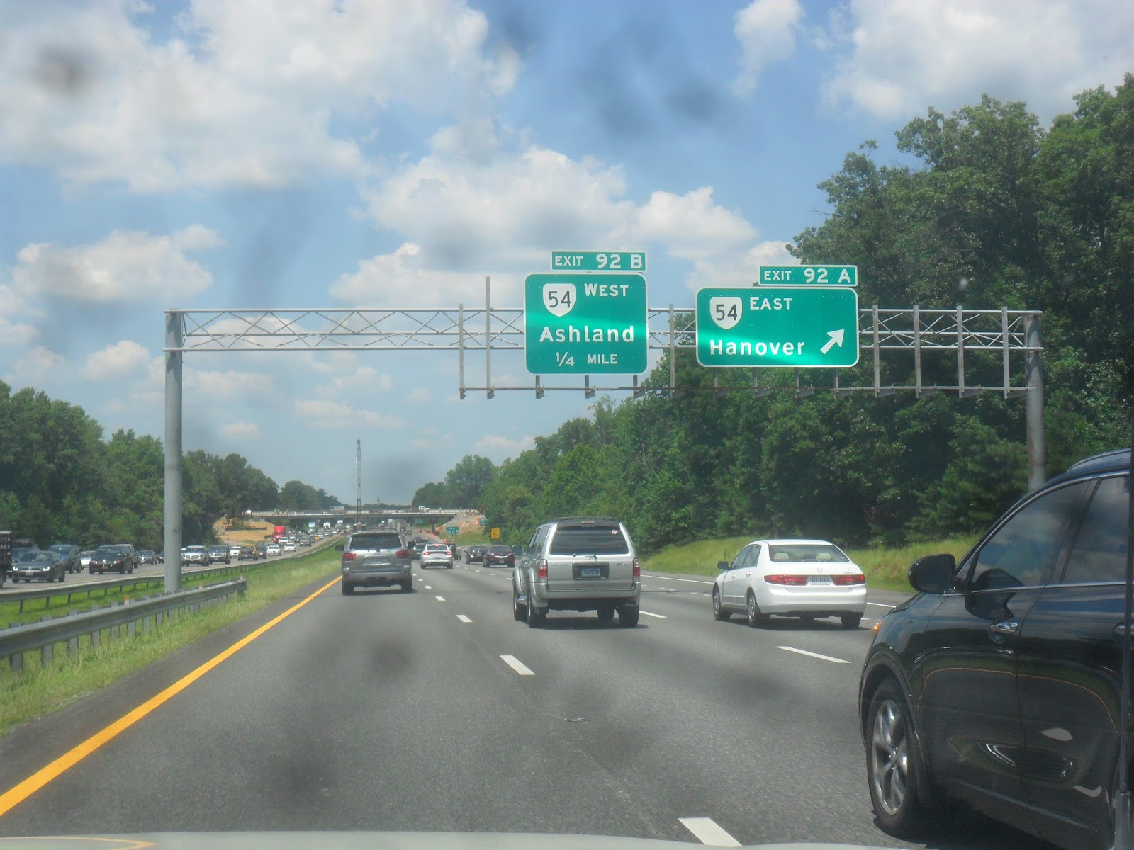 Luke's Signs: Interstate 95 & Route 54 - Hanover County, VA