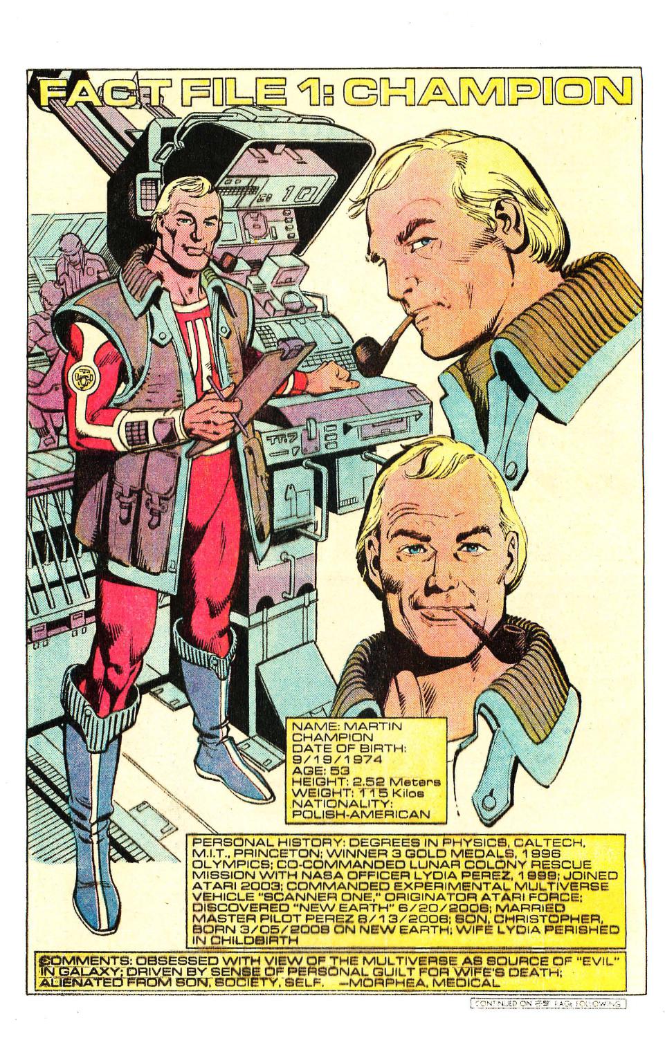 DC Comics of the 1980s: 1984 - Atari Force - Fact Files