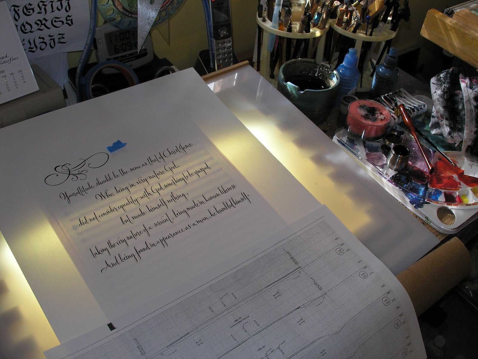 A Place To Flourish: Calligraphy Flourish Friday - Bible Verse Commission