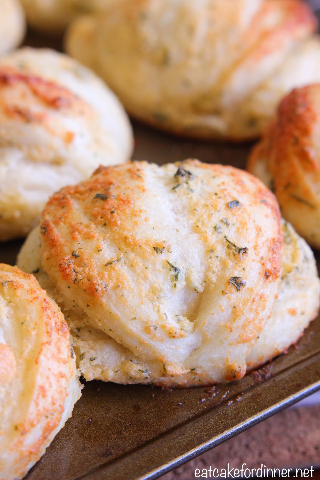 Eat Cake For Dinner: Shortcut Garlic Parmesan Butterflake Rolls