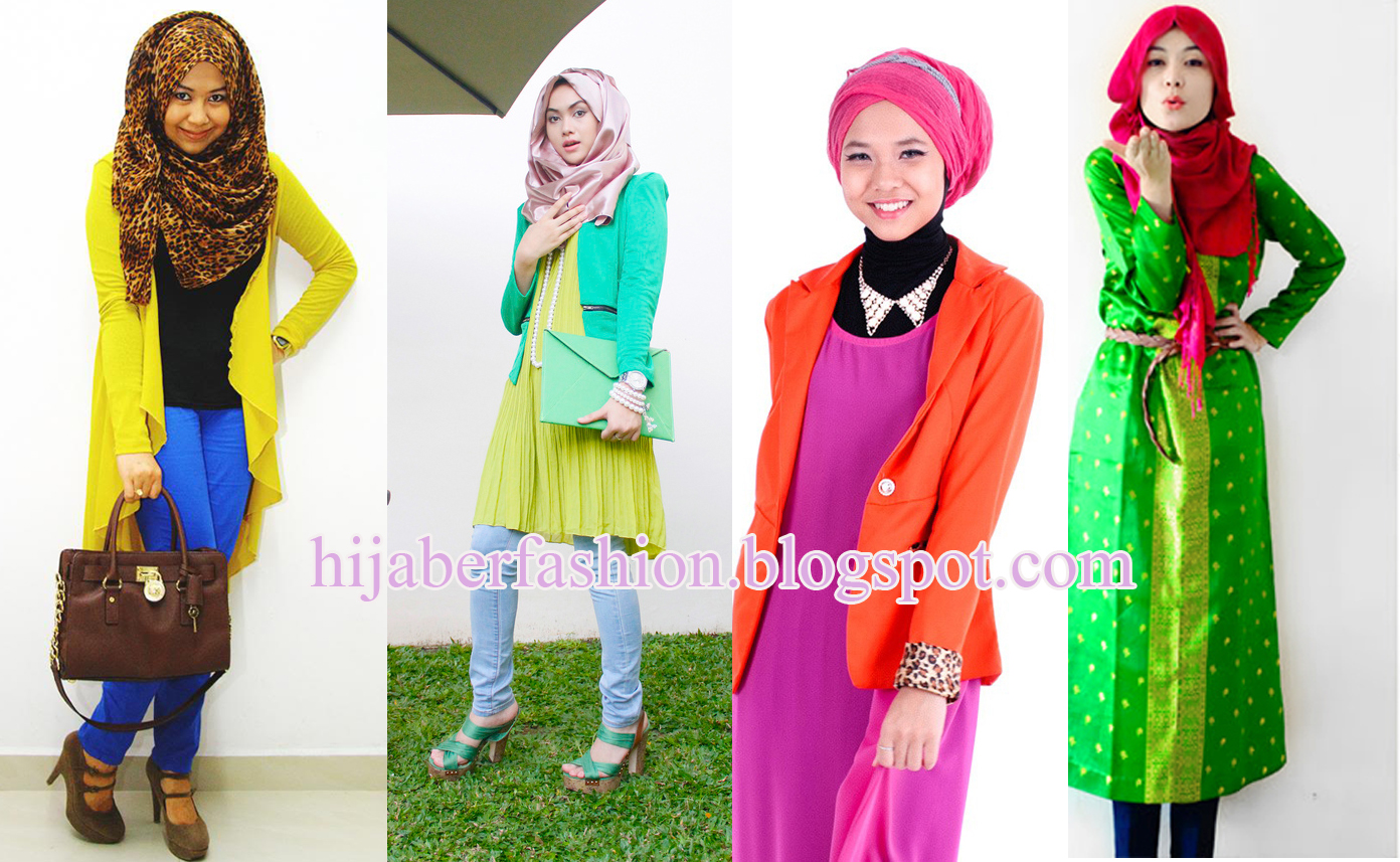 Fashion Hijab Trendy dengan Warna Neon | Tutorial Hijab