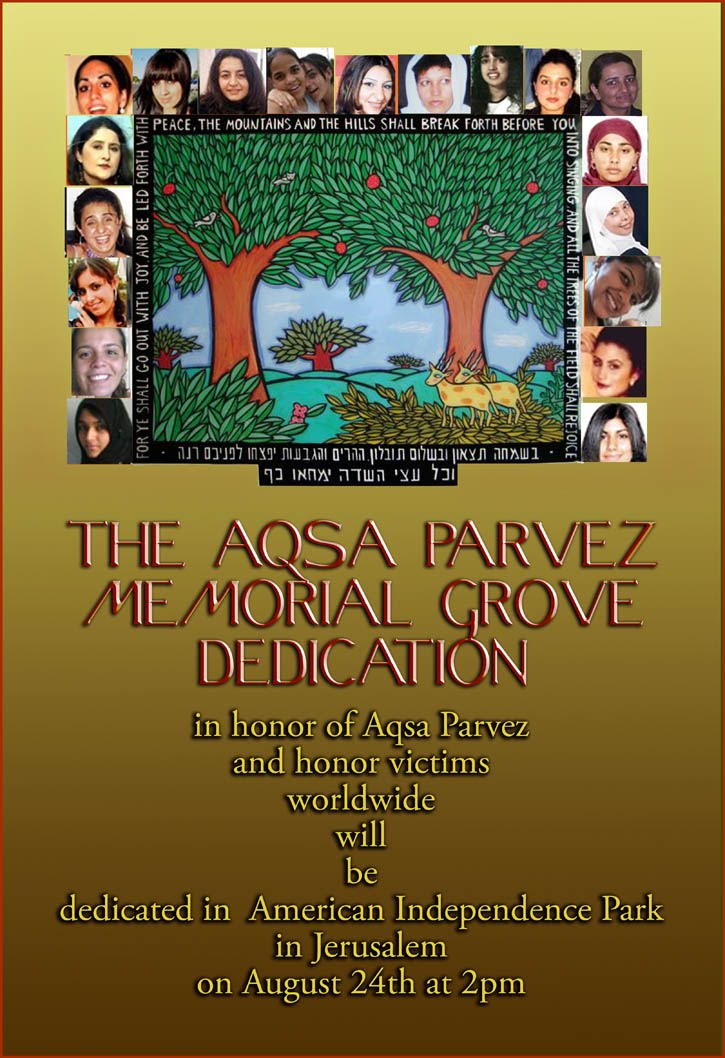 My Right Word: Aqsa Parvez Memorial Grove Dedication in Jerusalem