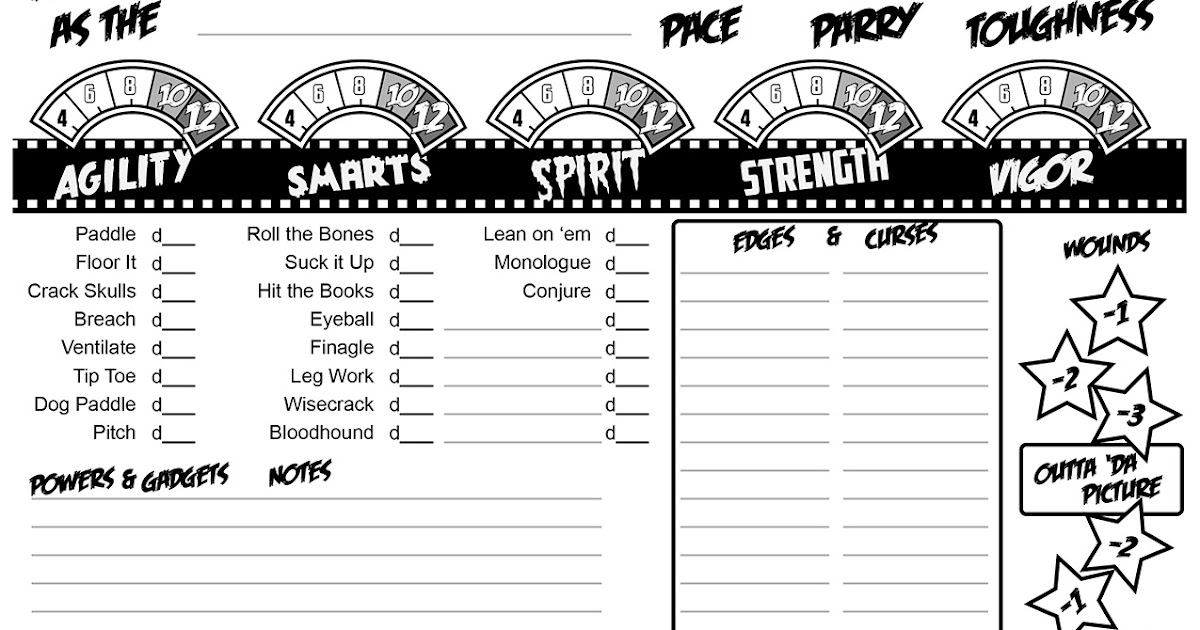 Cheyenne's Savage Sheets: Creature Feature - One Shot Sheet