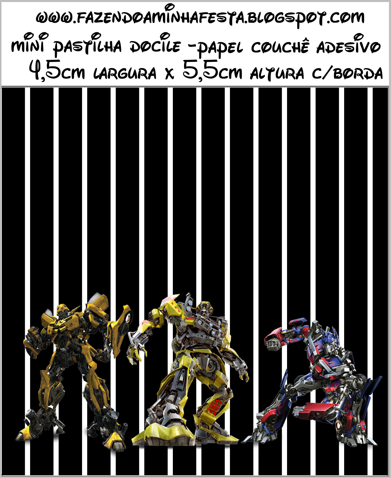 Transformers: Free Printable Candy Bar Labels. - Oh My Fiesta! for Geeks