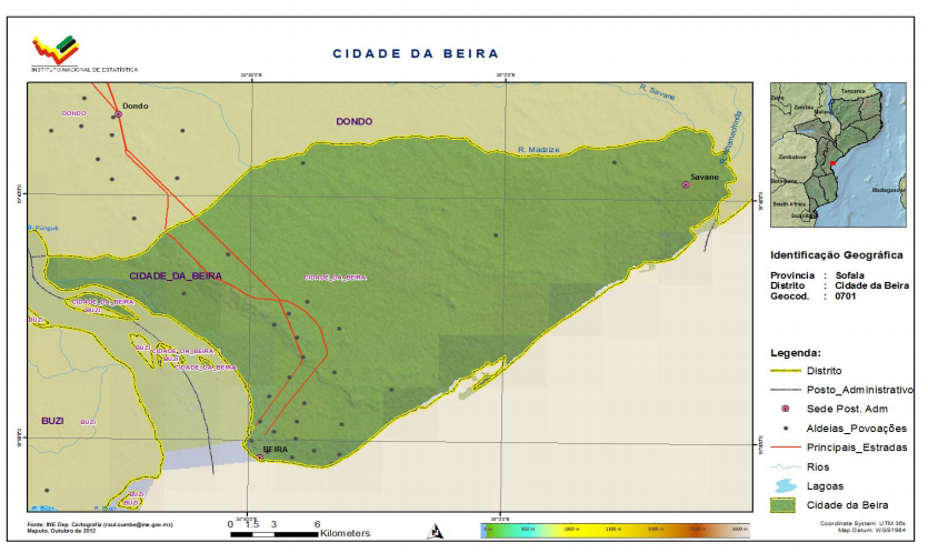 Blog de Geografia: Mapa - Cidade da Beira, Moçambique