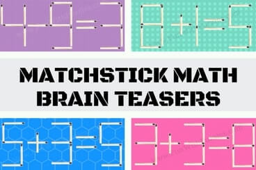 Matchstick Math Brain Teasers for Teens with Answers-Fun With Puzzles