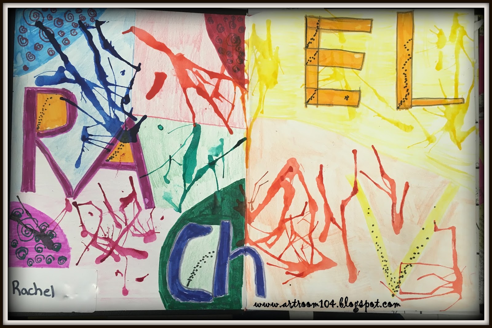 Art Room 104: Visual Journals 5 Weeks: Name Design (Picture HEAVY Post)