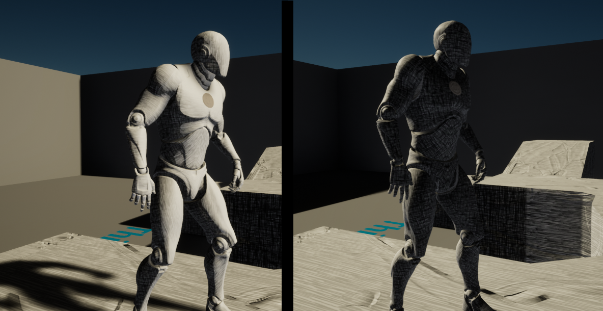 Hatch Shading with Light Direction in Unreal Engine