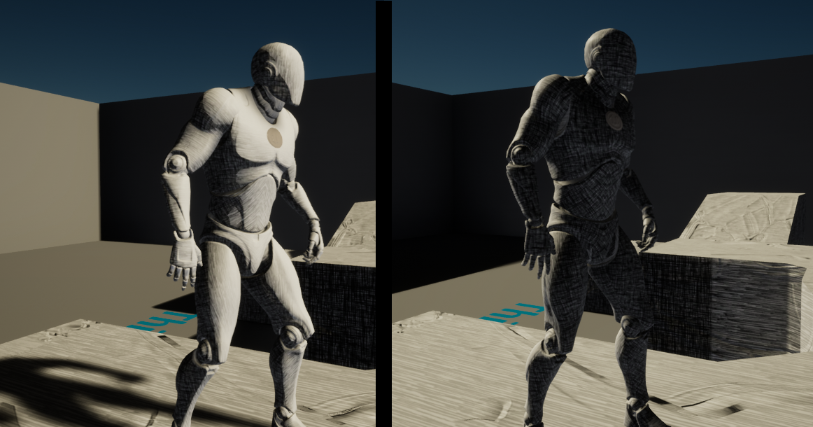 Hatch Shading with Light Direction in Unreal Engine