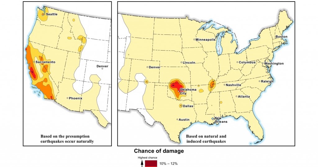 USGS Earthquake Forecast Maps Now Include Human-Induced Earthquakes ...