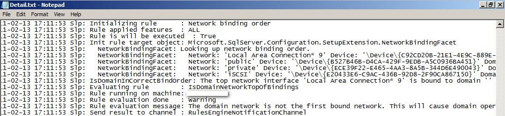 Sql Kevin Sql Cluster Install Network Binding Order Warning