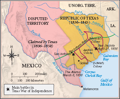 La independencia de Texas ~ Aprenda historia de la humanidad