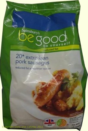 Diets and Calories: Extra Lean Pork Sausages - Be Good To Yourself
