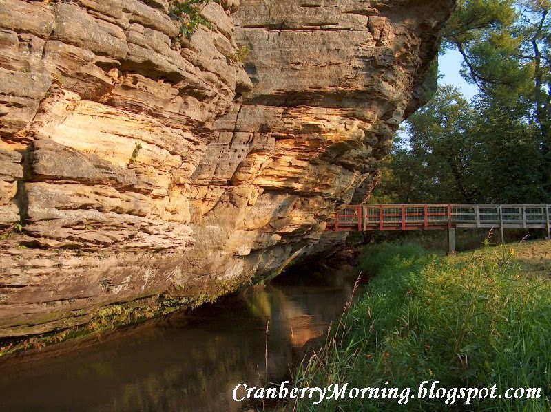 Cranberry Morning: Pier Natural Bridge Park - Rockbridge, Wisconsin