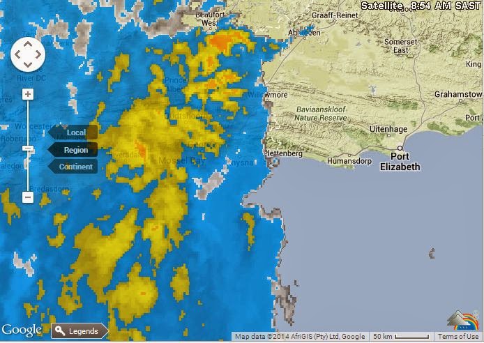 Mossel Bay Weather Observation, South Africa : UPDATE: Heavy rain ...