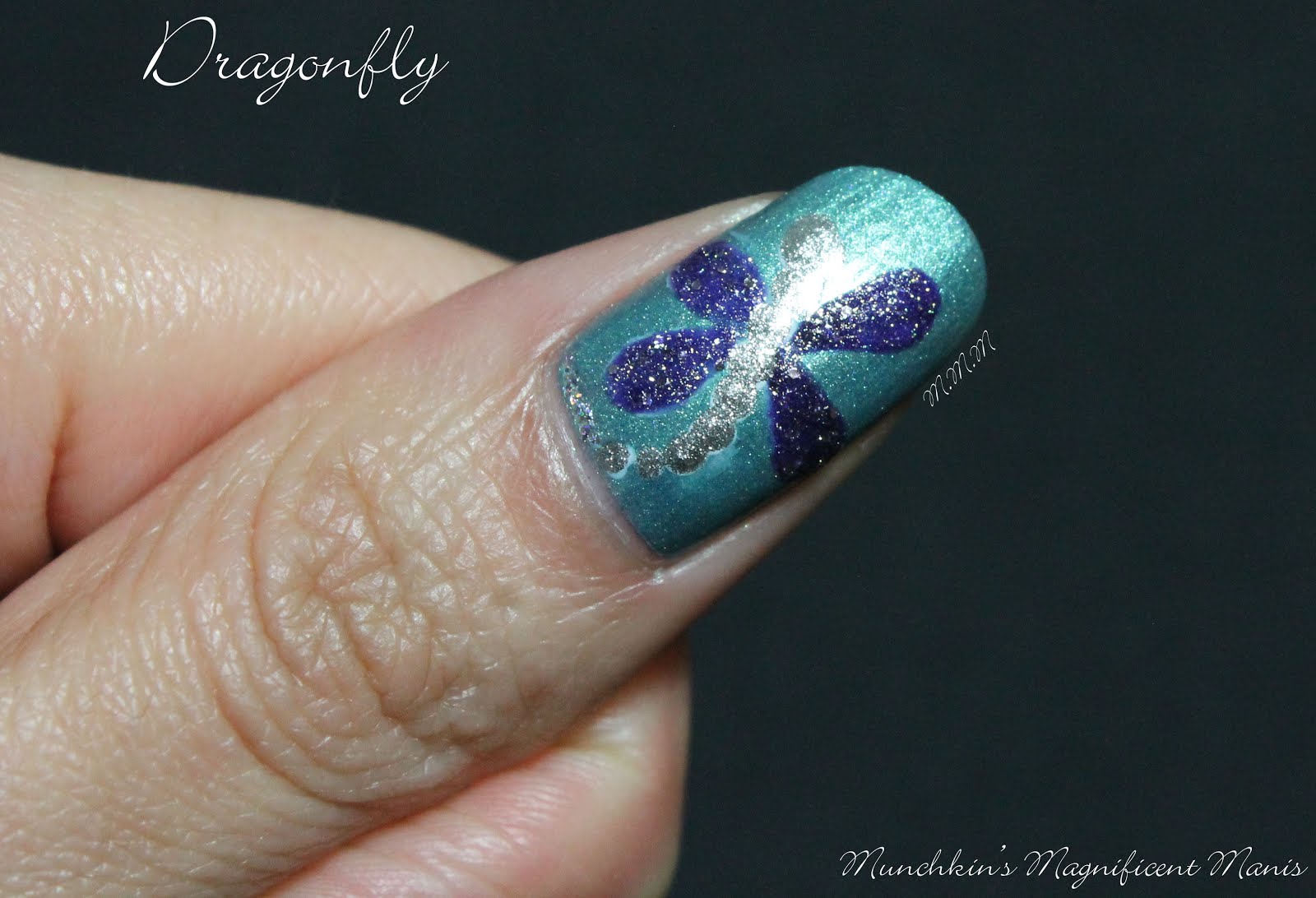 Munchkin’s Magnificent Manis: Dragonfly Dreams- Dragonfly Nail Design