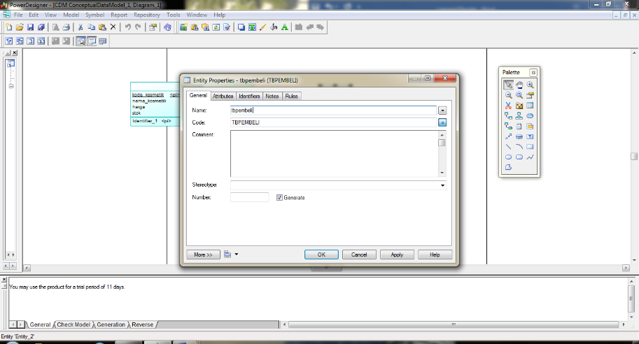 Contoh Penggunaan CDM ( Conceptual Data Model ) - OSIS SMA