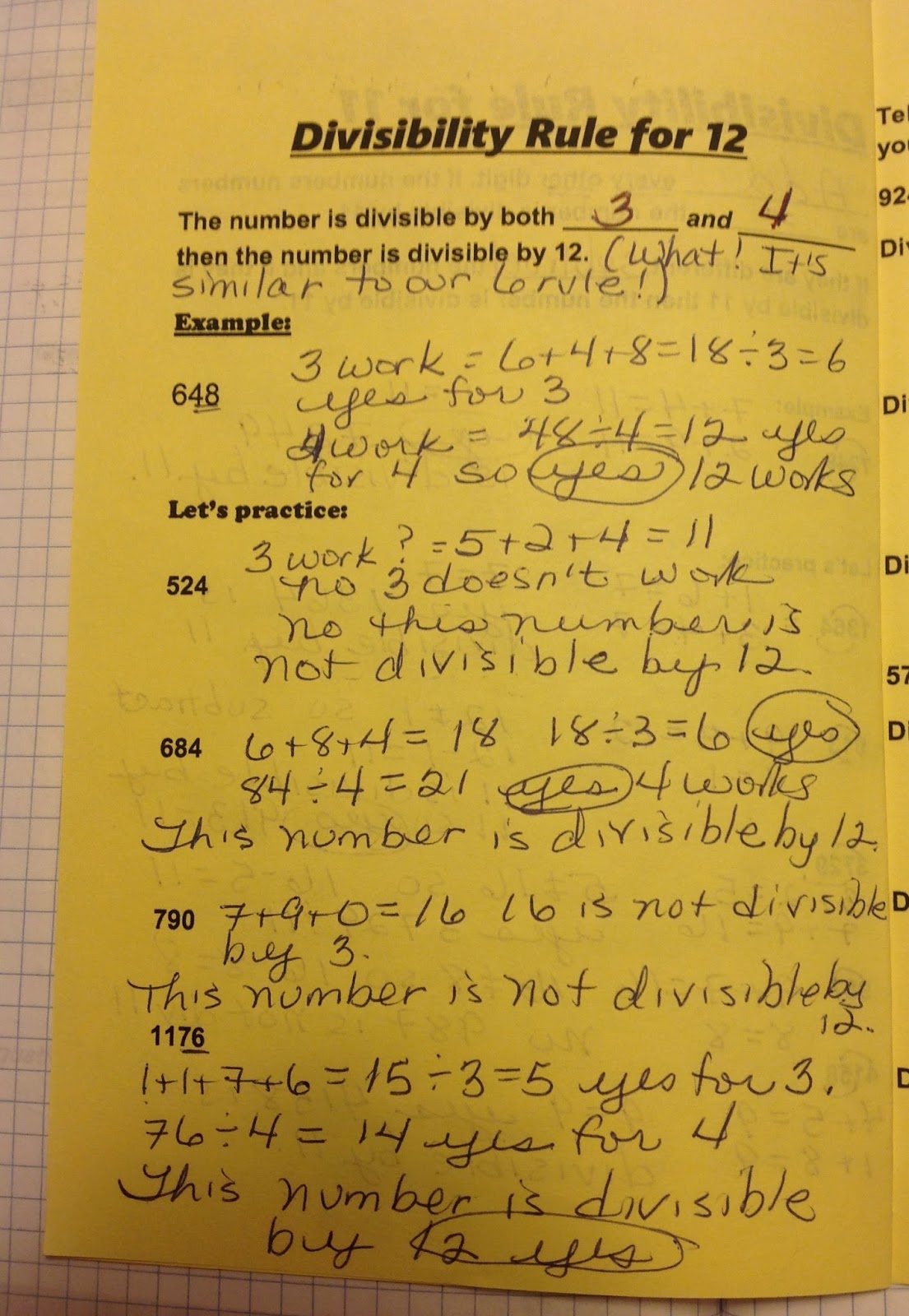 Equation Freak: Divisibility rules 7, 11 and 12