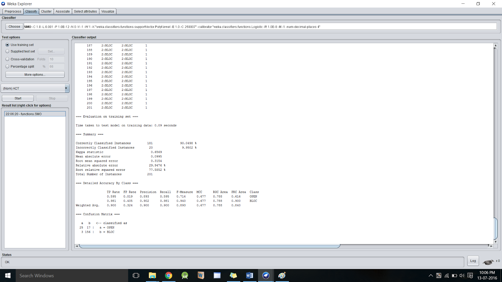GR SOLUTION: Support Vector Machines IMPLEMENTATION IN WEKA TOOL