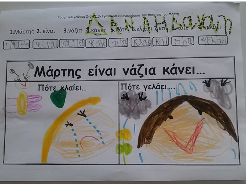 ...Το Νηπιαγωγείο μ' αρέσει πιο πολύ.: Μάρτη Μάρτη μου καλέ...Με ...