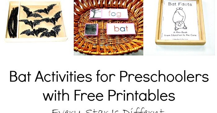 Bat Activities for Preschoolers with Free Printables - Every Star Is ...