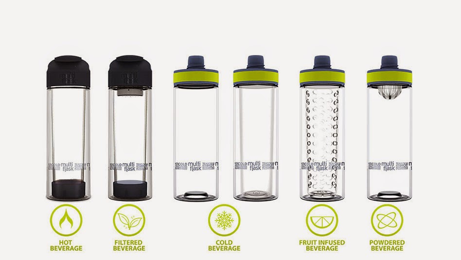 Fitness For The Rest of Us: Multi Flask Drinking System: 5 Bottles in One