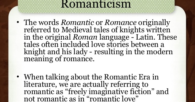English Literature : The Romantic Period