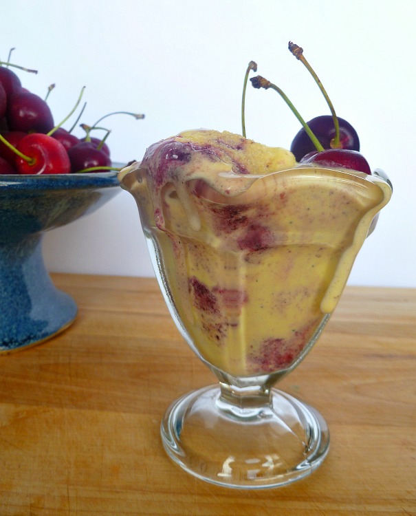 Vanilla Clouds and Lemon Drops: Cherry Ripple Ice Cream
