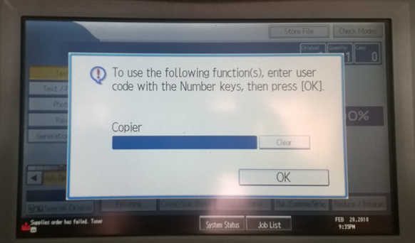 TẠO USER CODE ĐỂ QUẢN LÝ TRANG IN TRÊN MÁY RICOH