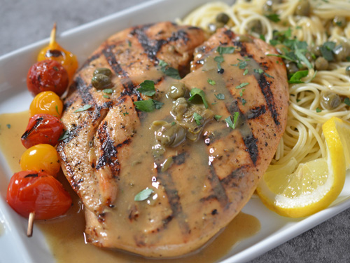 Grilled Chicken Piccata