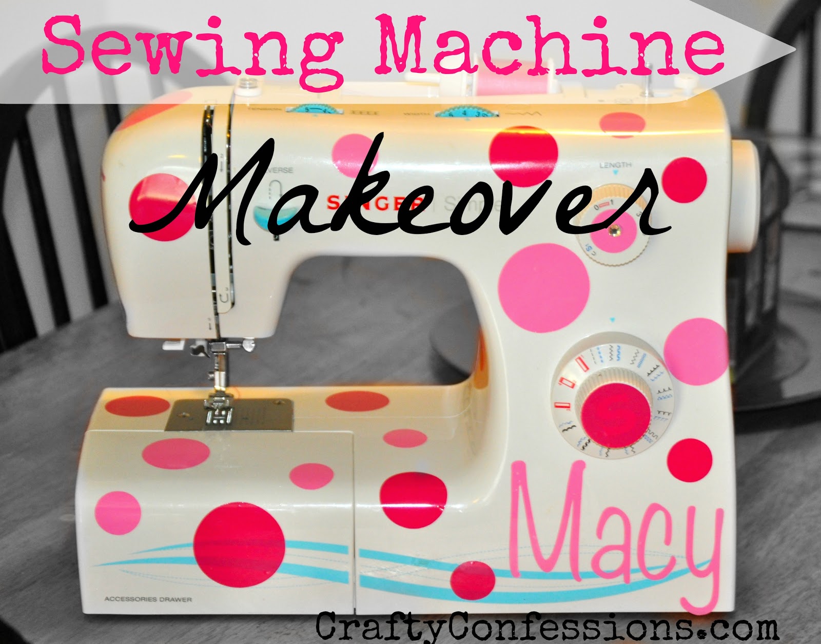 Crafty Confessions of a Brainy Mom: Sewing Machine Makeover