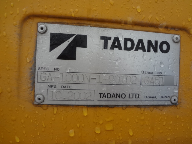TADANO: TADANO GA 1000N -1