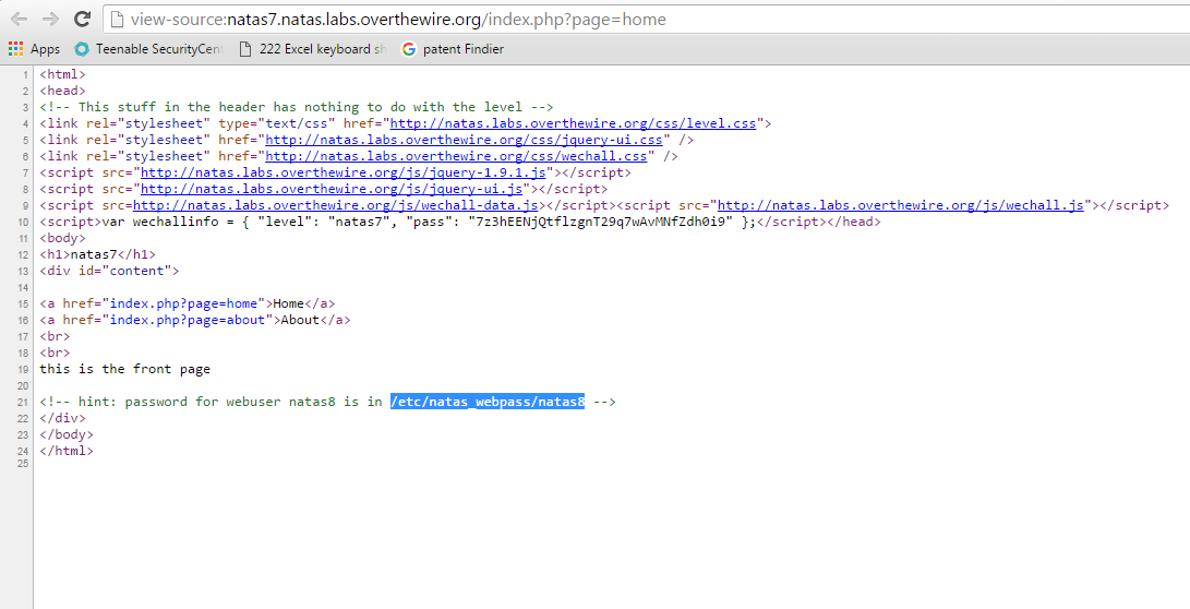 OverTheWire Natas Solution Level 1-10